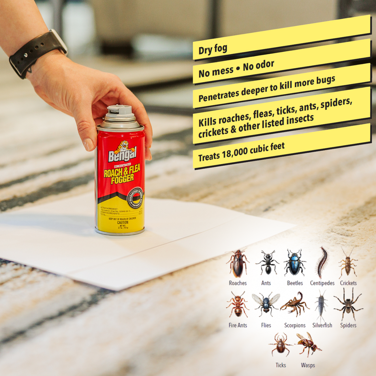 Bengal Roach & Flea Fogger | Powerful Roach Killer | Bengal Products